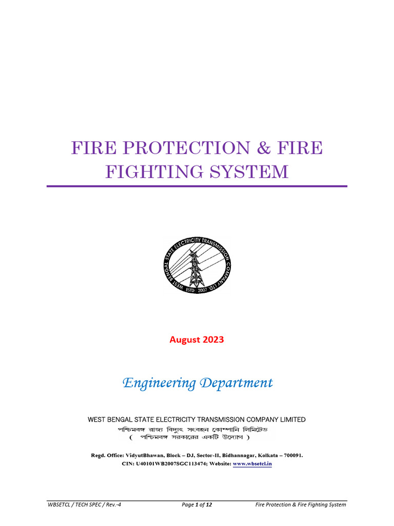Fire Protection and Fire Fighting System -Rev 4 | PDF | Pump | Firefighting