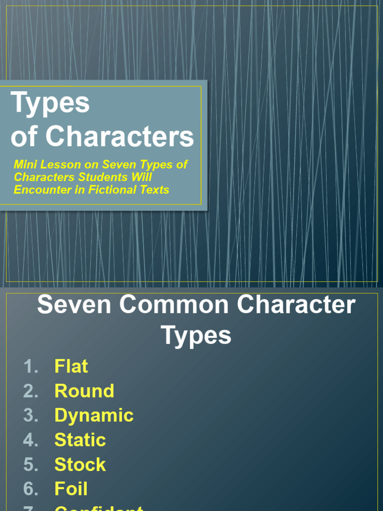 Types of Characters PowerPoint | PDF | Dorothy Gale