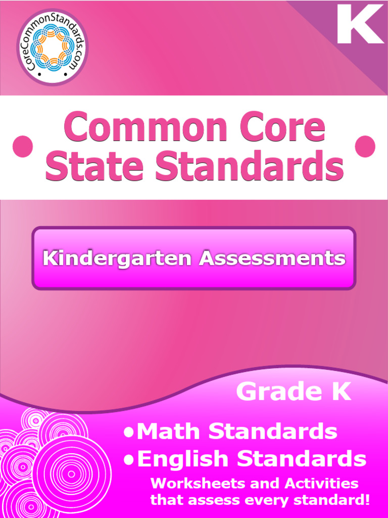 Kindergarten Common Core Assessment Workbook | PDF