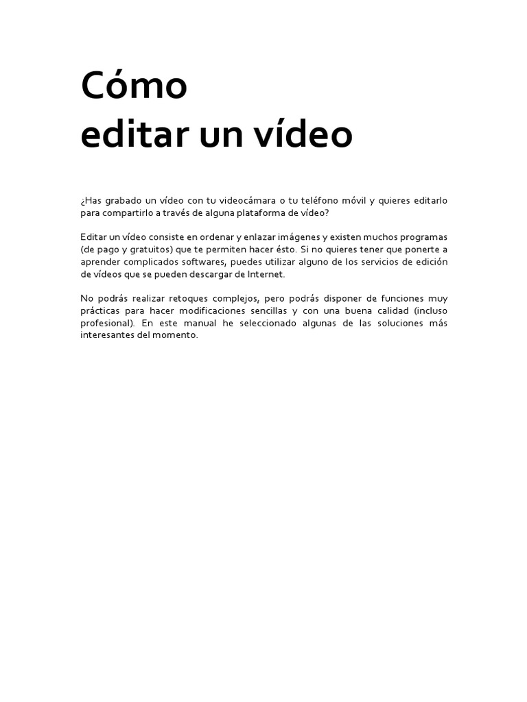 Como Editar Un Video | PDF | Windows Vista | Windows XP