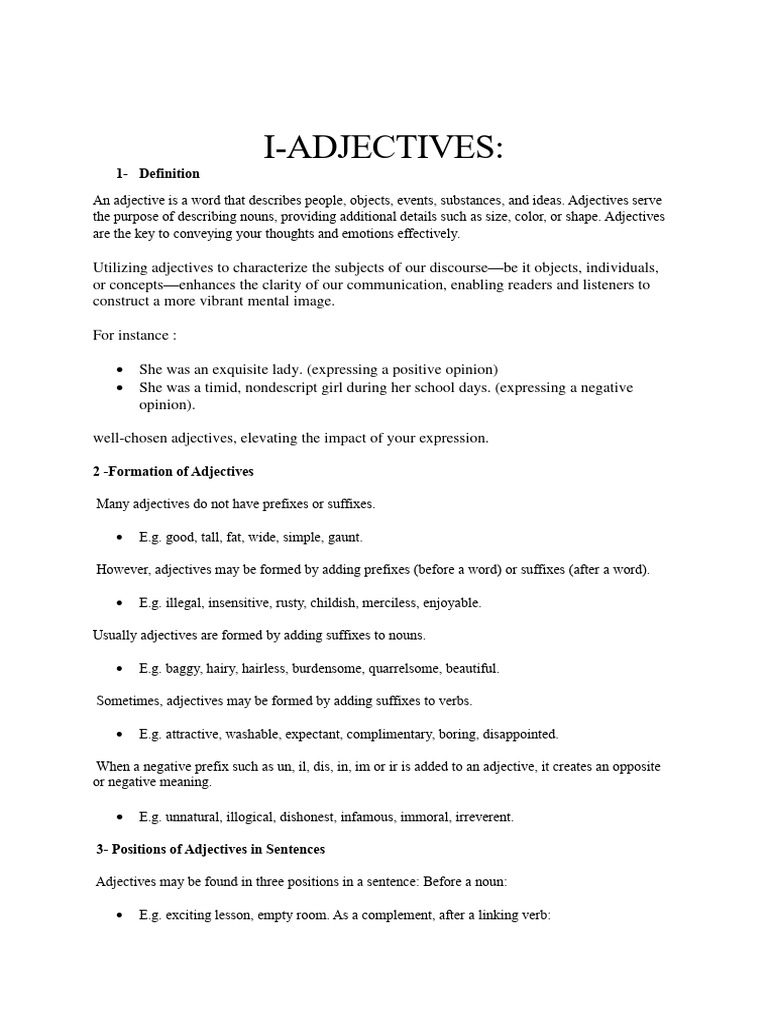 Adjectives &the Correlative Comparative 2 | PDF | Adjective | Noun