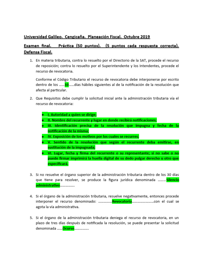 Examen - Final - PR - Ctico | PDF | Gobierno | Separación de poderes