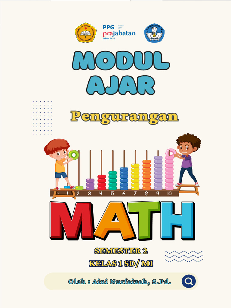 MODUL AJAR KELAS 1 SD MATERI PENGURANGAN | PDF