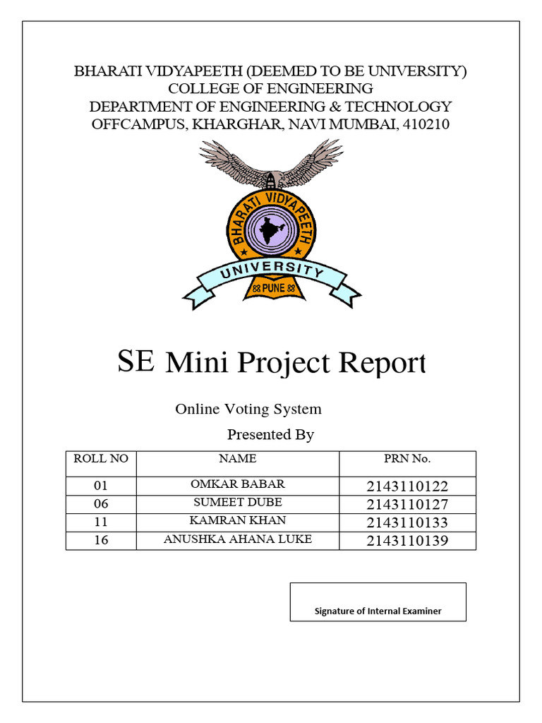 SE Mini Project | PDF | Electronic Voting