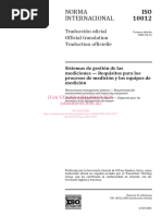 Norma ISO 10012 2003 Español | PDF | Calibración | Metrología