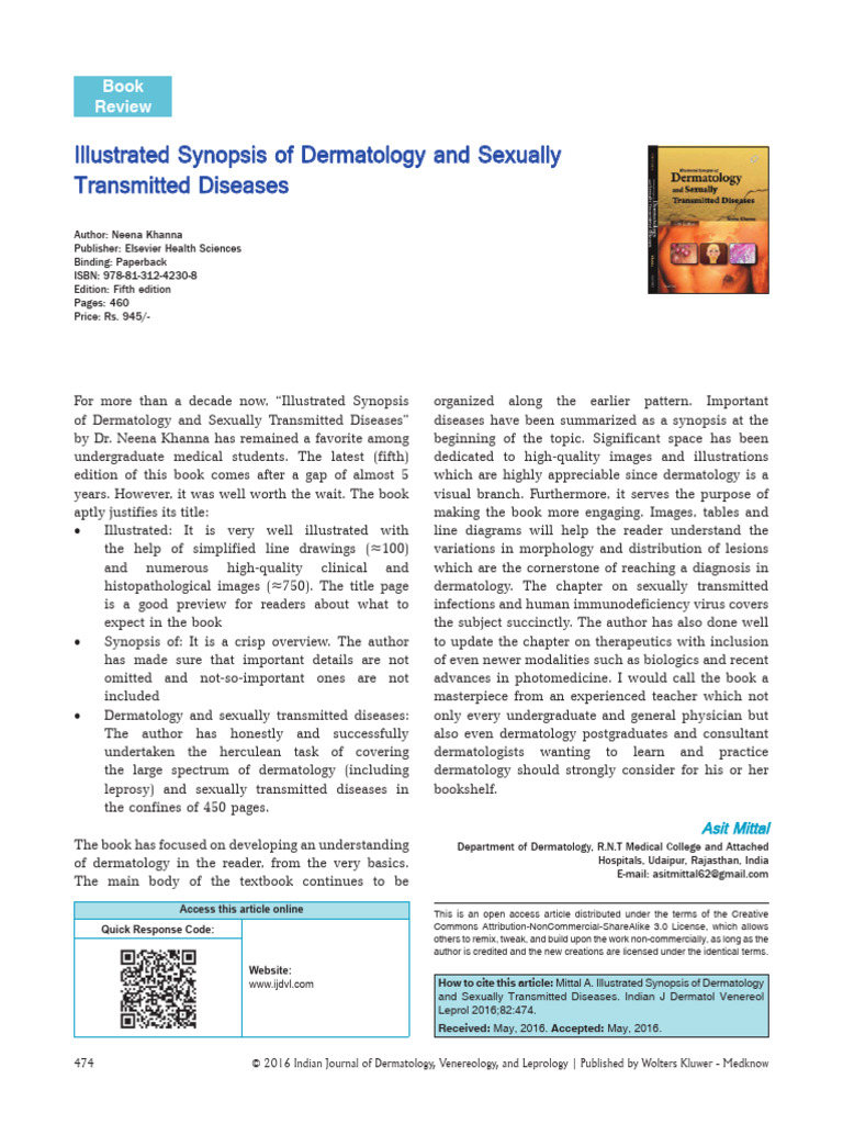 Illustrated Synopsis Of Dermatology And Sexually Transmitted Diseases Pdf Dermatology Books