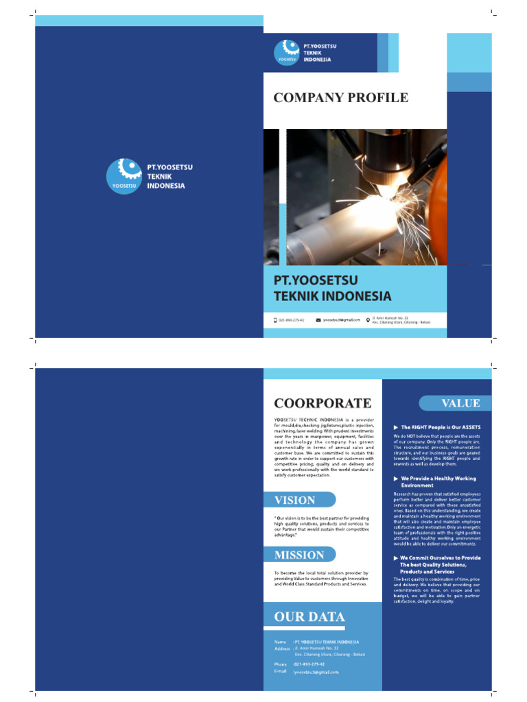 PT. Yoosetsu - Comprof - Layout Ok | PDF | Metalworking | Tools
