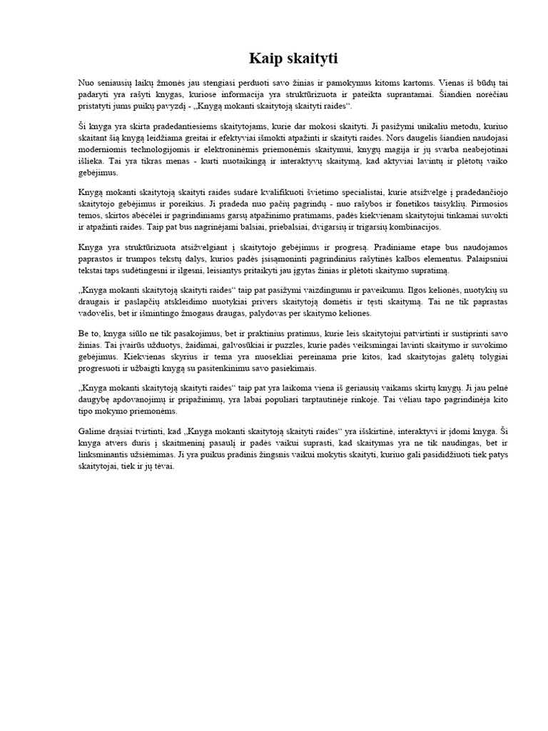 Kaip Skaityti | PDF