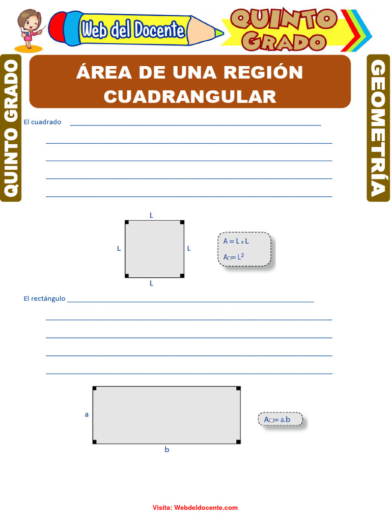 Área de Una Región Cuadrangular para Quinto Grado de Primaria | PDF
