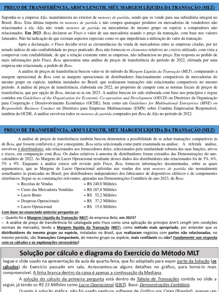 Solucao Por Diagrama e Calculo Exerc PR Tranf Metodo MLT2 | PDF ...