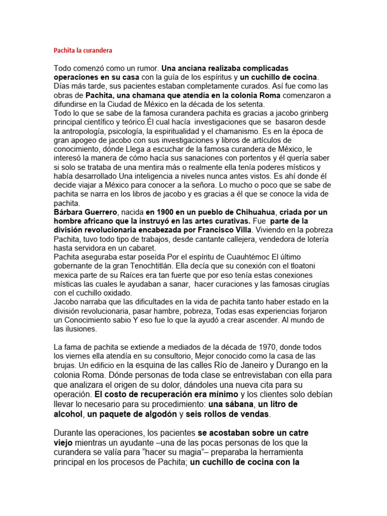 Pachita: La Curandera Mística de México | PDF | Chamanismo | México