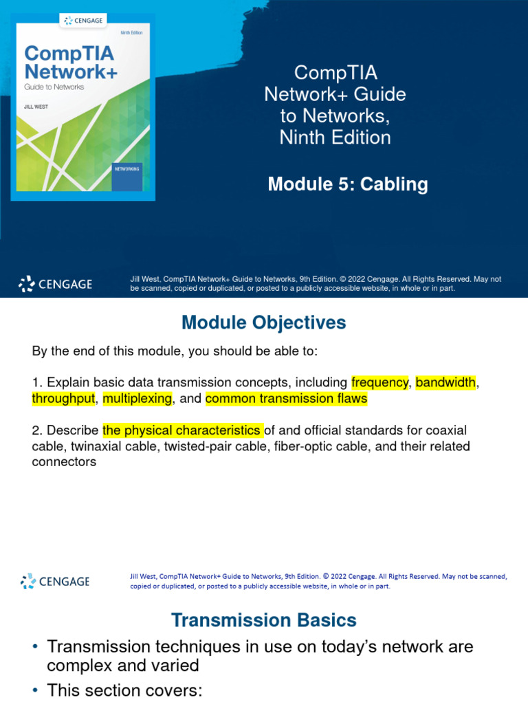 Mod5 Review | PDF | Coaxial Cable | Optical Fiber