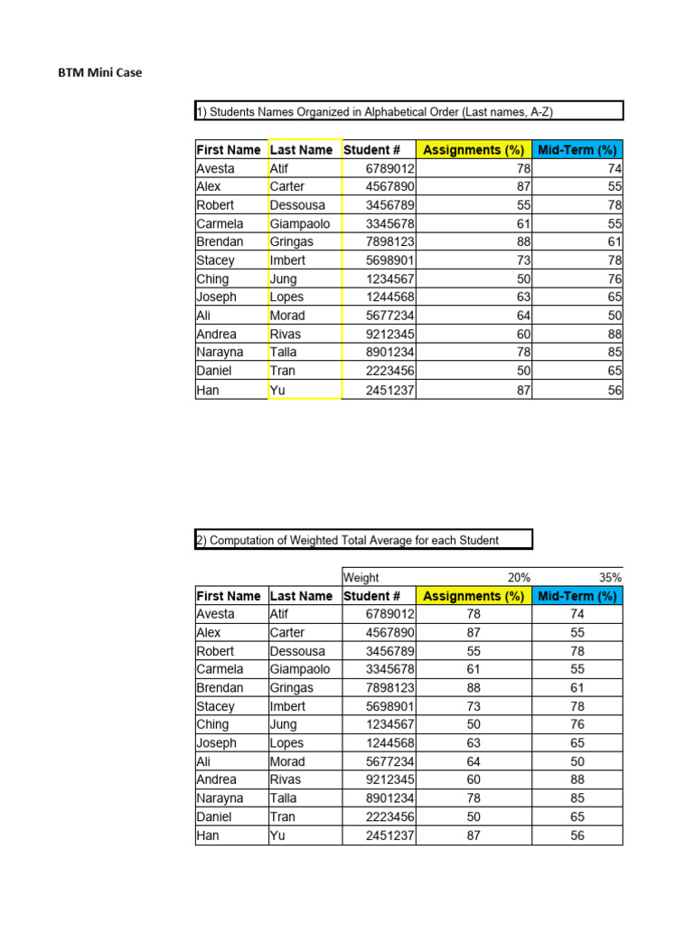 BTM MiniCase Excel | PDF | Statistics | Normal Distribution