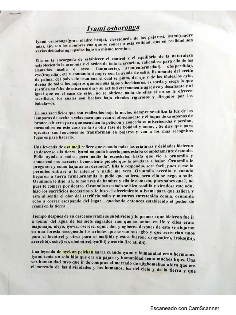 Lecturas Iyami | PDF