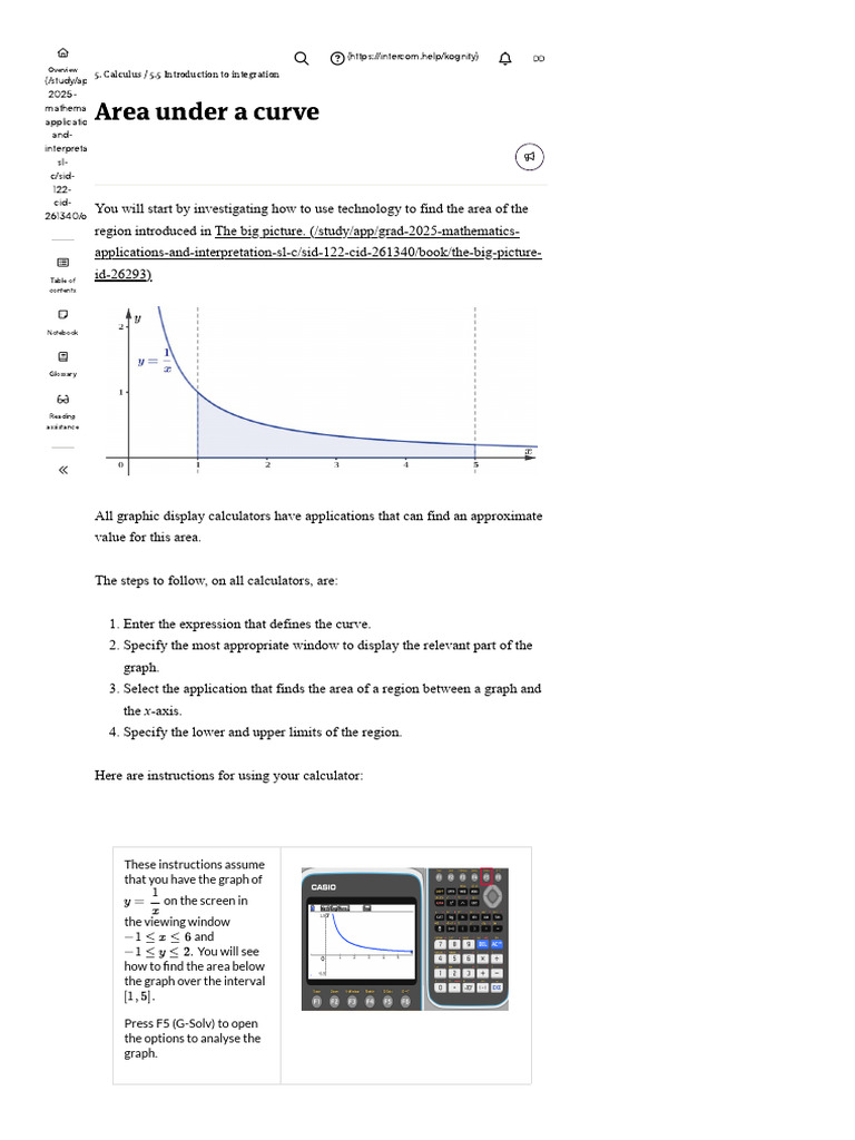 Calculating Area Under Curves Using Technology | PDF | Integral ...