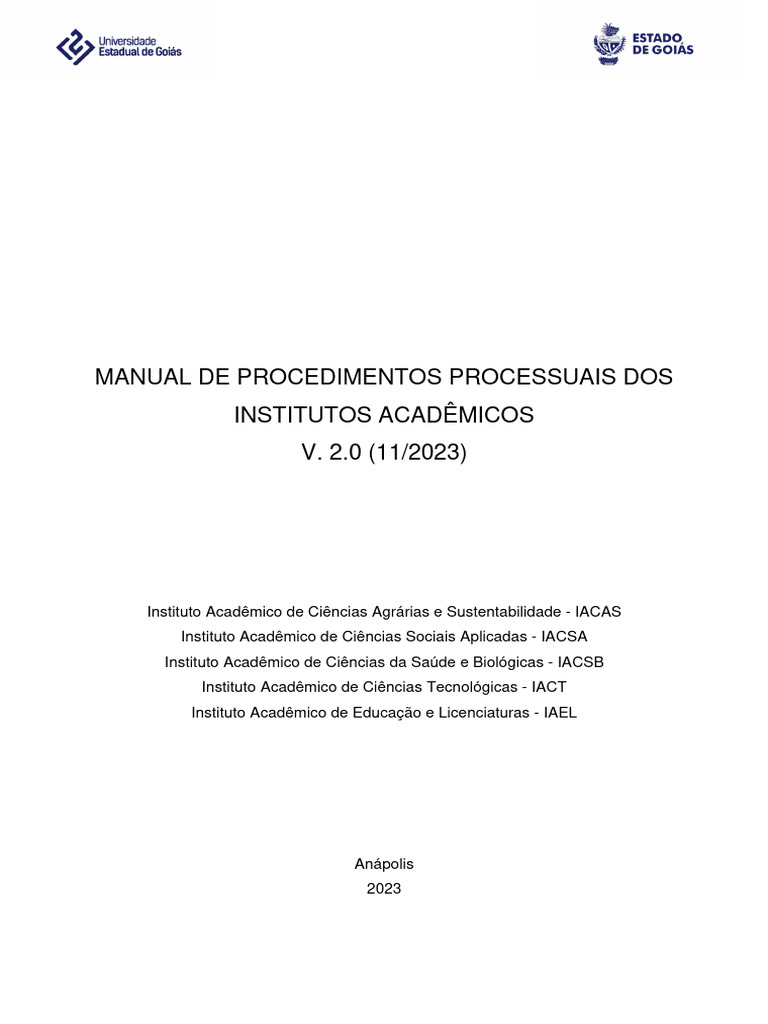 Manual de Procedimentos Processuais IAs V2-2 | PDF | Pedagogia | Science