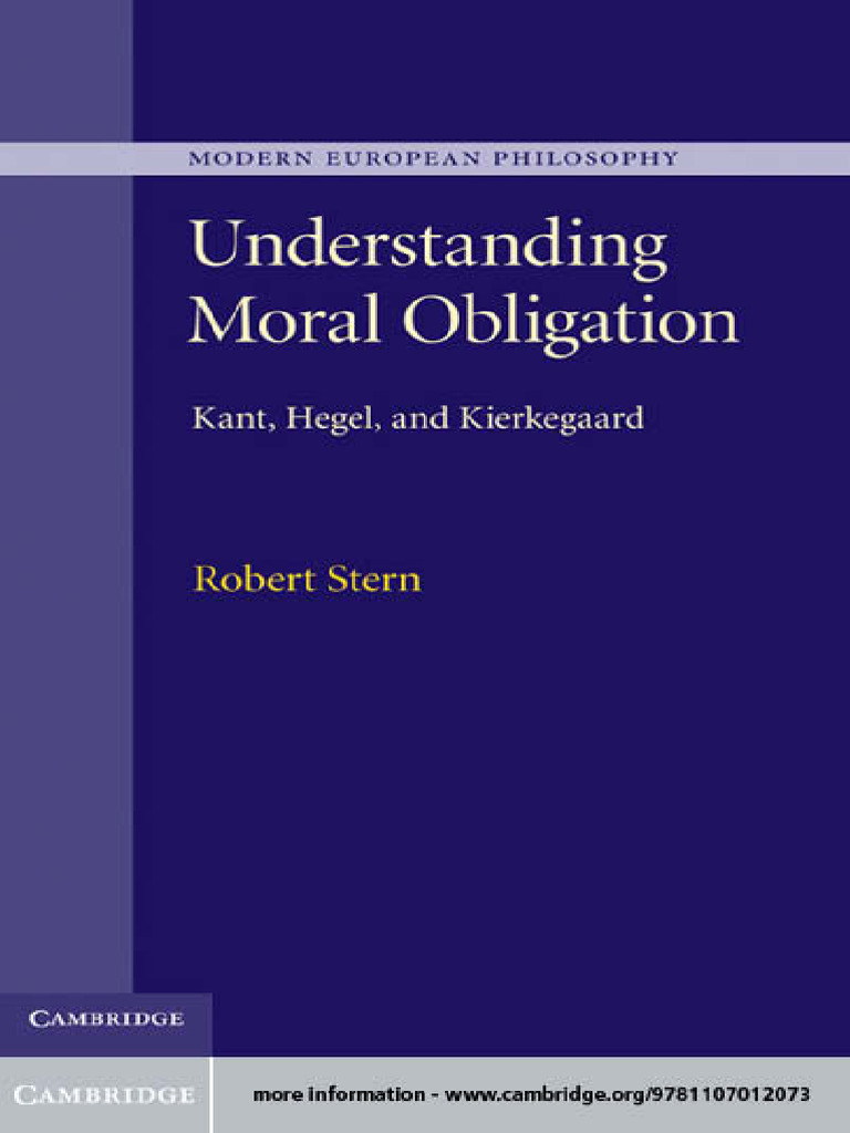 (Modern European Philosophy) Stern, Robert - Understanding Moral ...