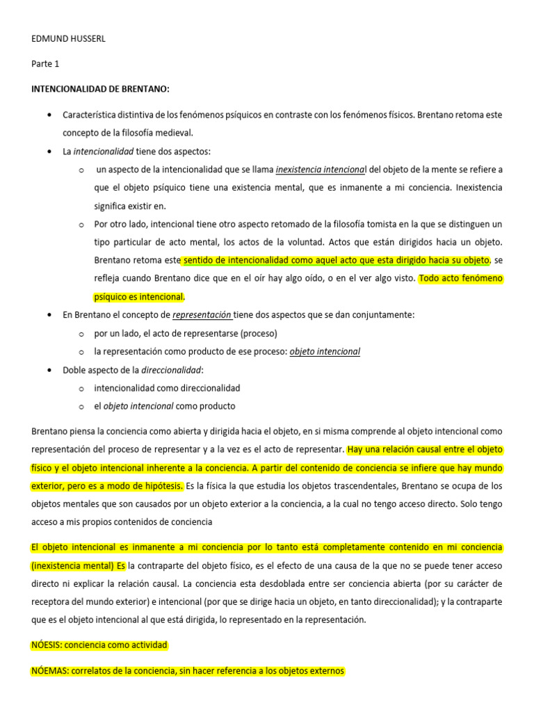 Resumen Final | PDF | Trascendencia (filosofía) | Edmund Husserl