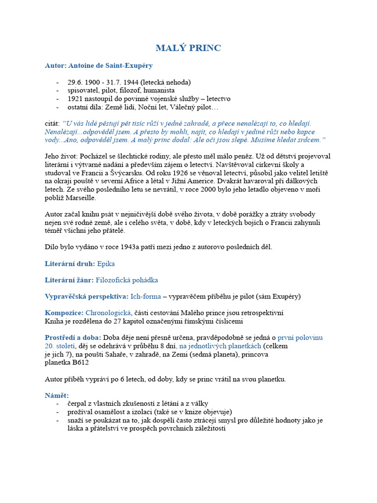 Malý Princ | PDF