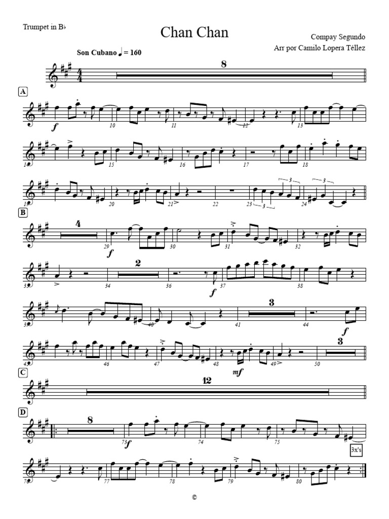 5 Chan Chan Trumpet | PDF | Cuban Music | Spanish Language Music