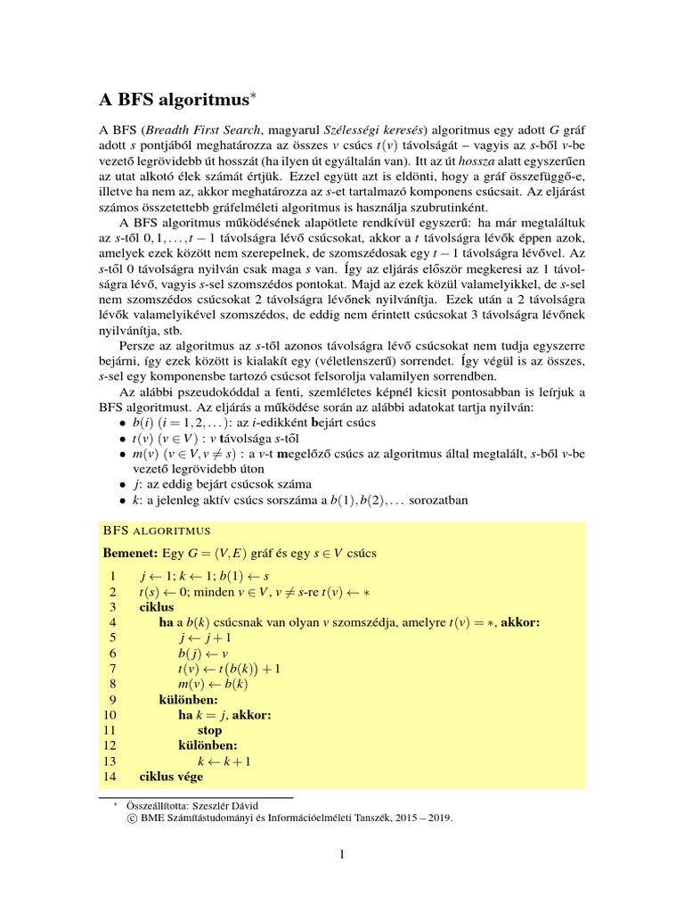 A BFS Algoritmus | PDF