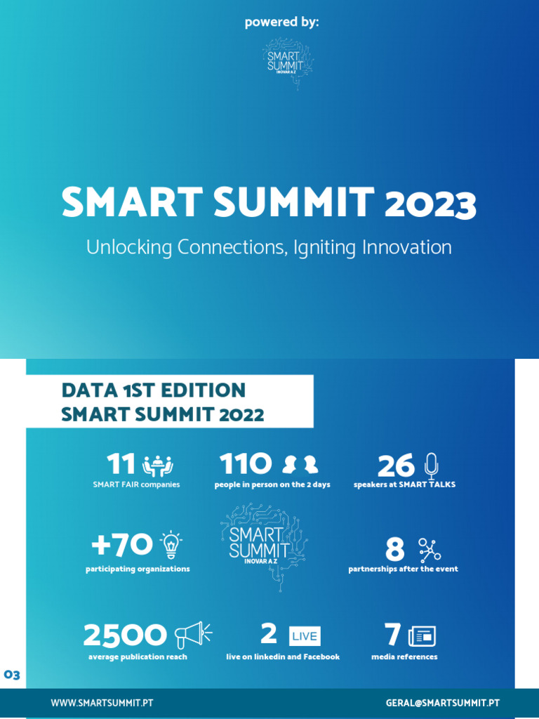 (EN) Smart Summit Booklet - Geral (Public) | PDF | Entrepreneurship | Innovation
