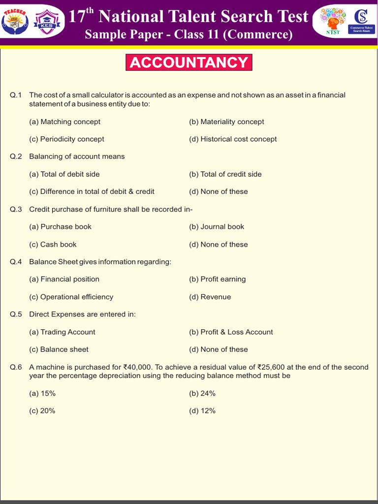 Class 11 Commerce Sample Paper 2023 | PDF | Debits And Credits | Business
