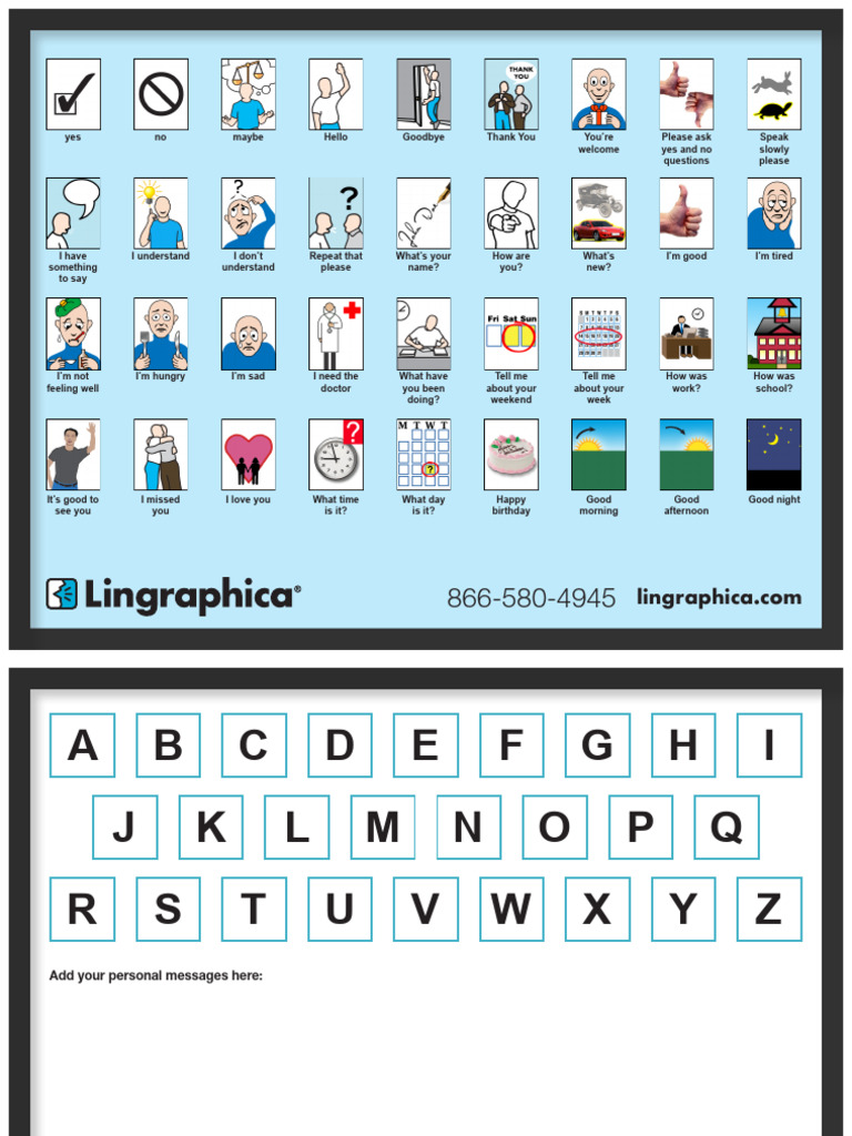 Conversational Phrases Communication Board | PDF