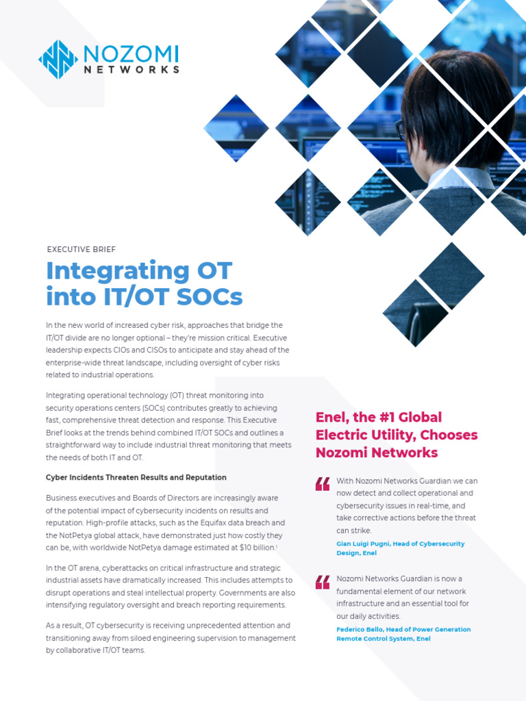 Integrating OT into IT/OT SOCs | PDF | Computer Security | Security