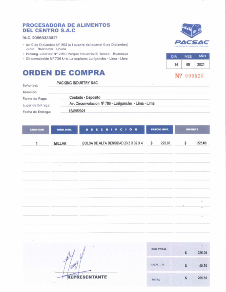 Oc Packing 525 | PDF