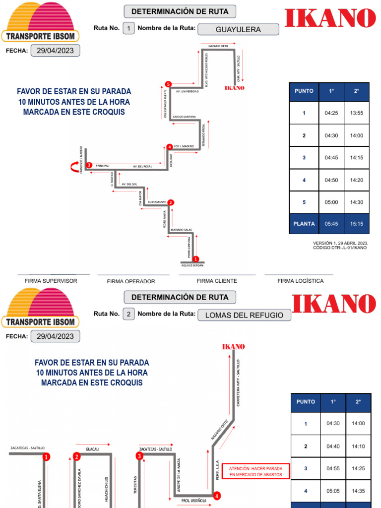 Rutas Oficiales Ikano 2023 - 19 | PDF