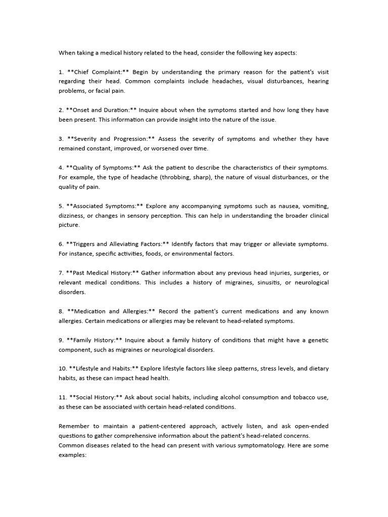 Head Functions | PDF | Headache | Migraine