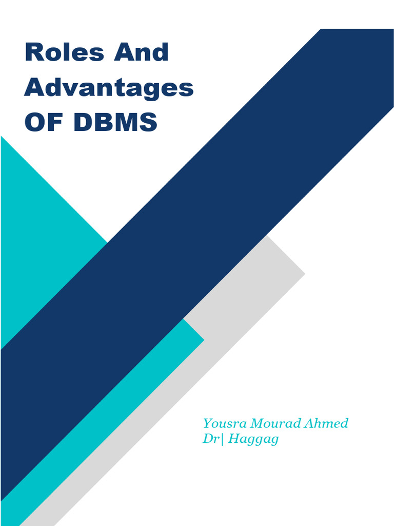 Roles and Advantages OF DBMS | PDF | Databases | Relational Database