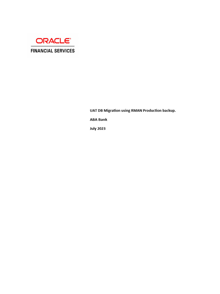 UAT DB Build Using RMAN | PDF | Database Index | Computer Science