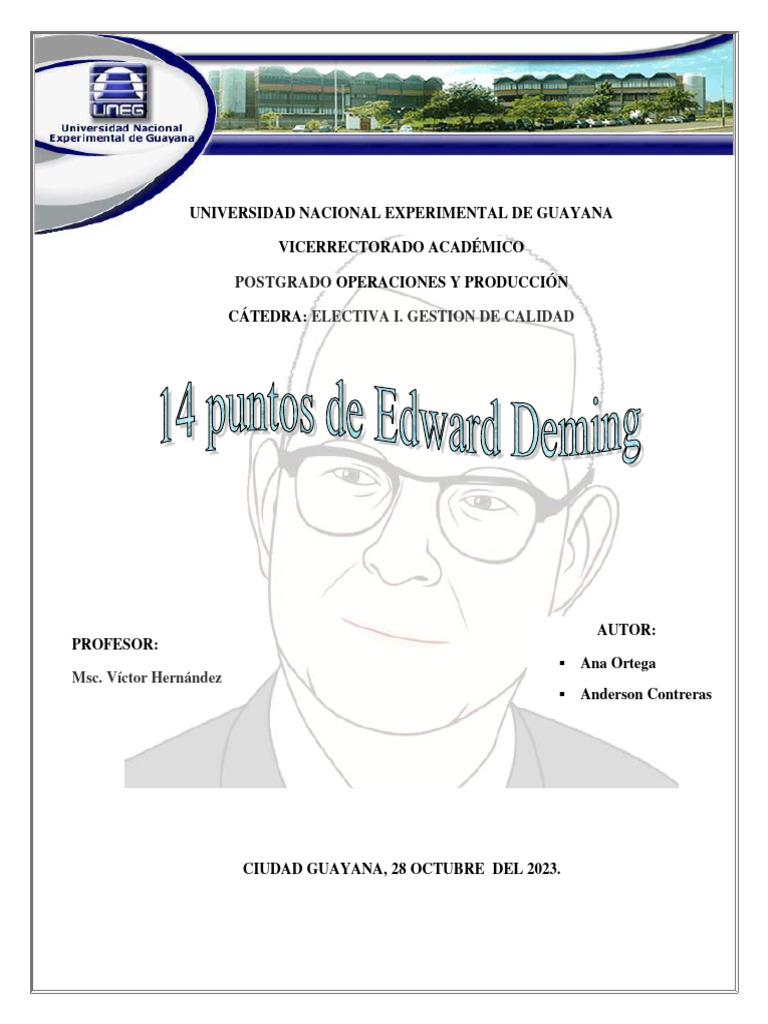 Ensayo 14 Puntos de Deming | PDF