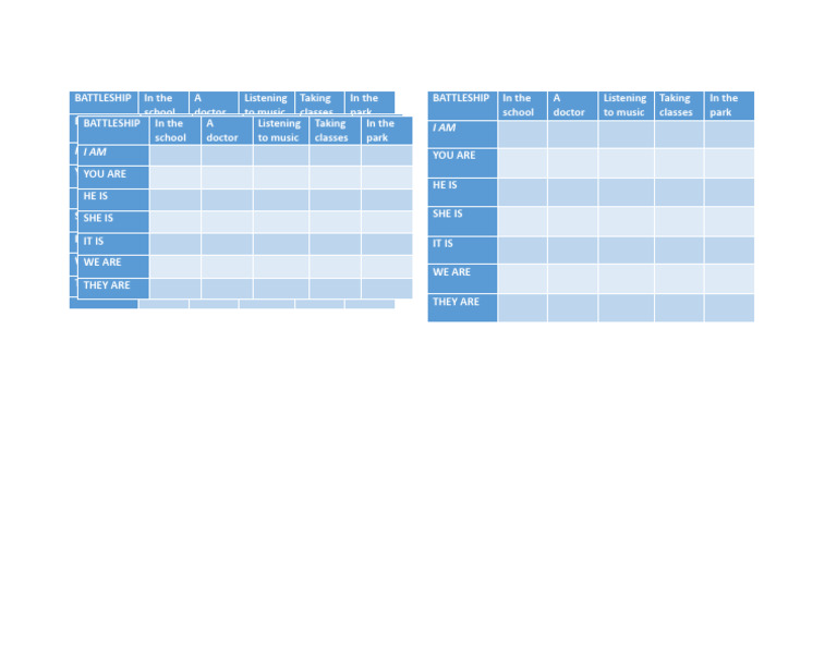 BATTLESHIP Verb To Be | PDF
