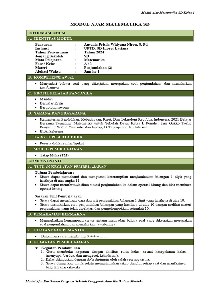 MA Matematika K1 BAB 10 | PDF