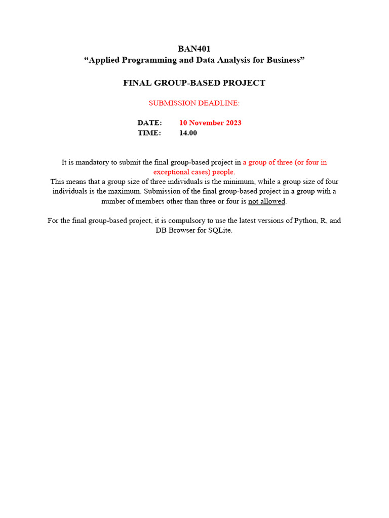 BAN401 Project: Trigger Word Detection | PDF | Software Development | Software