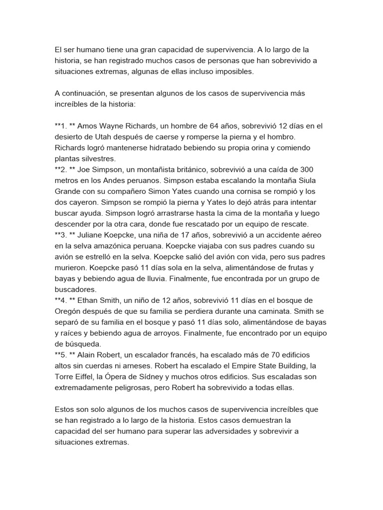 Top de Personas Que Sobrevivieron | PDF | Myanmar