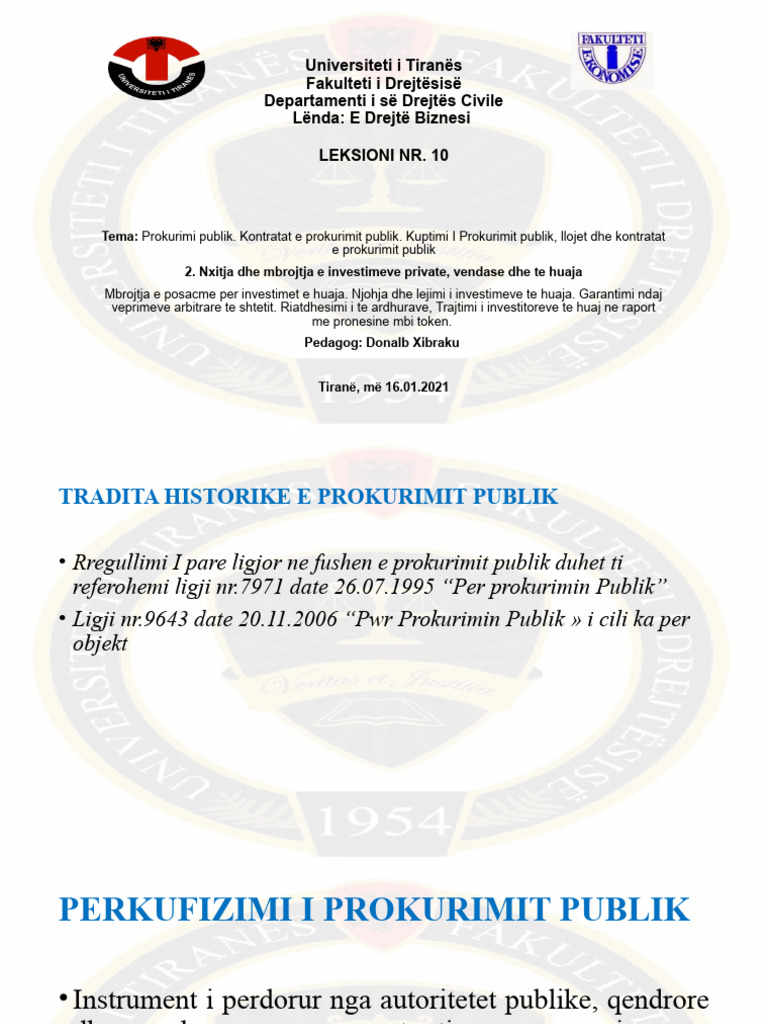 Tema 10 Prokurimi Publik | PDF