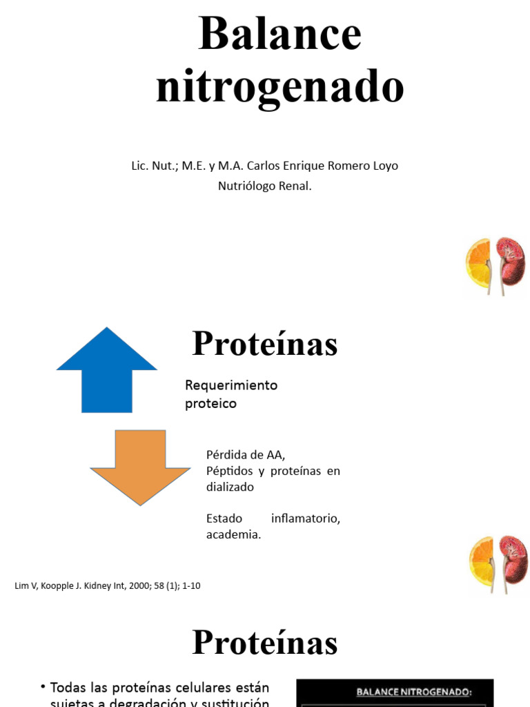 Balance Nitrogenado | PDF | Proteínas | Orina