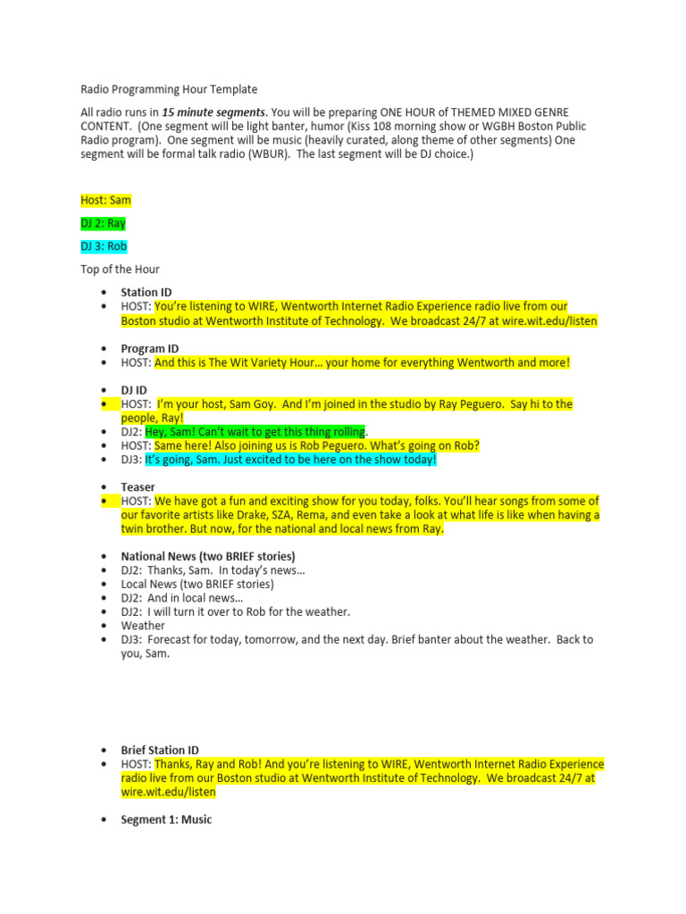 Live Radio Session | PDF