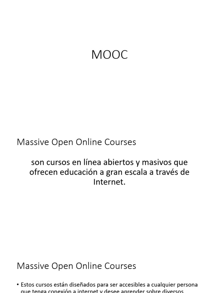 Mooc | PDF | Curso abierto masivo en linea | Internet