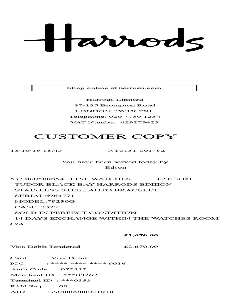 Template Harrods 1 | PDF