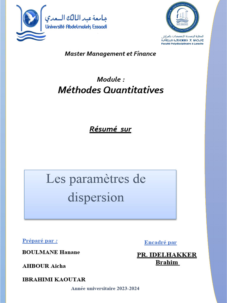 Analyse de la Variance et Écart-Type | PDF | Moyenne | Variance ...