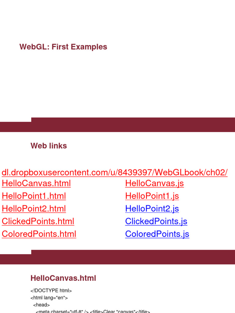 WebGL examples | PDF | Web Gl | Information Technology WebGL examples | PDF | Web Gl | Information Technology