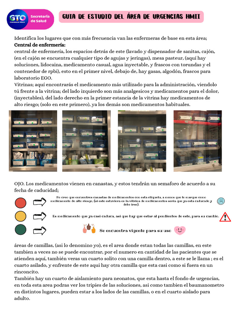 Guia de Estudio Del Area de Urgencias HMII | PDF | Medicamentos con ...