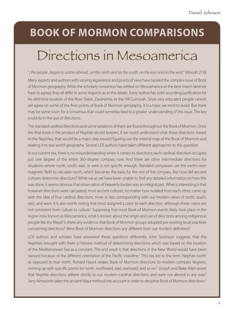 Lds Mesoamerica | PDF | Book Of Mormon | Compass