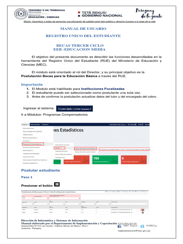 Manual - Rue Becas EEB-MEDIA - Director - de - Institucion Educativa ...
