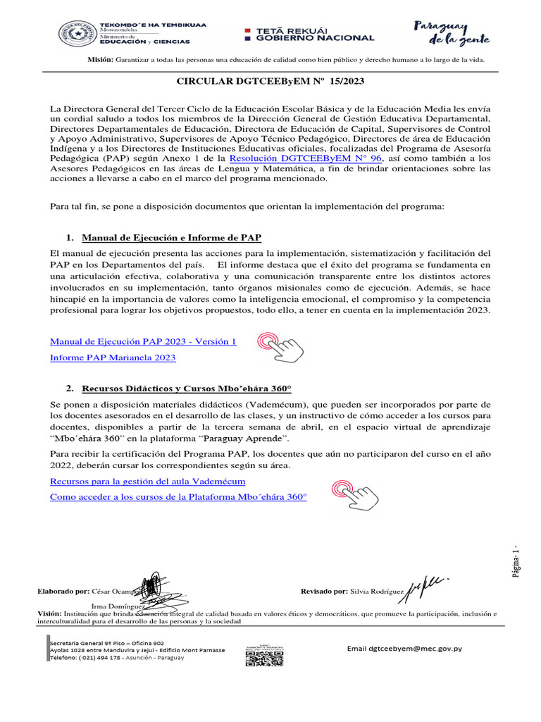 Orientaciones para el Programa PAP | PDF | Evaluación | Enseñando